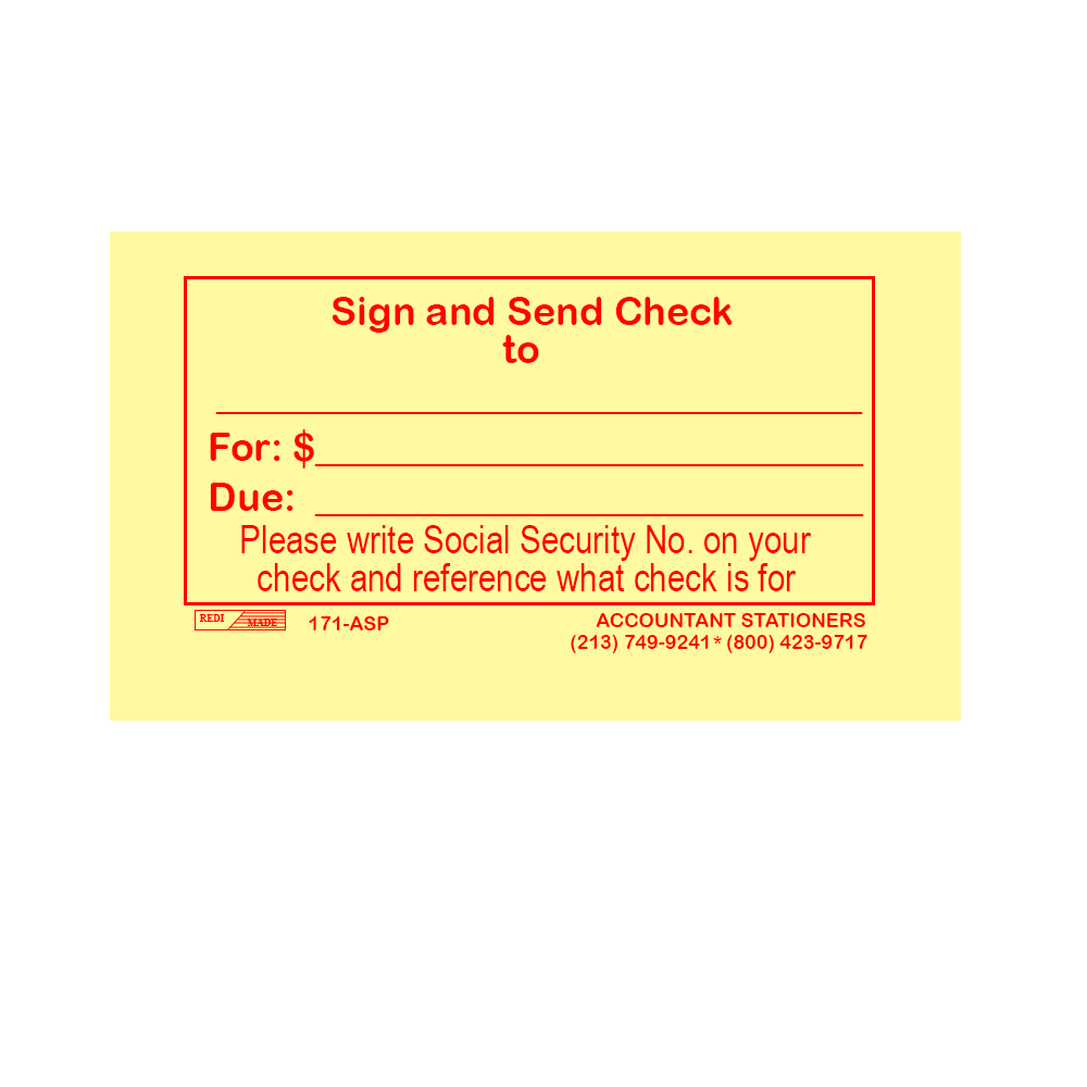 ACCOUNTANTS STATIONERS & PRINTERS. 171-ASP | UNIVERSAL SIGN & SEND ...